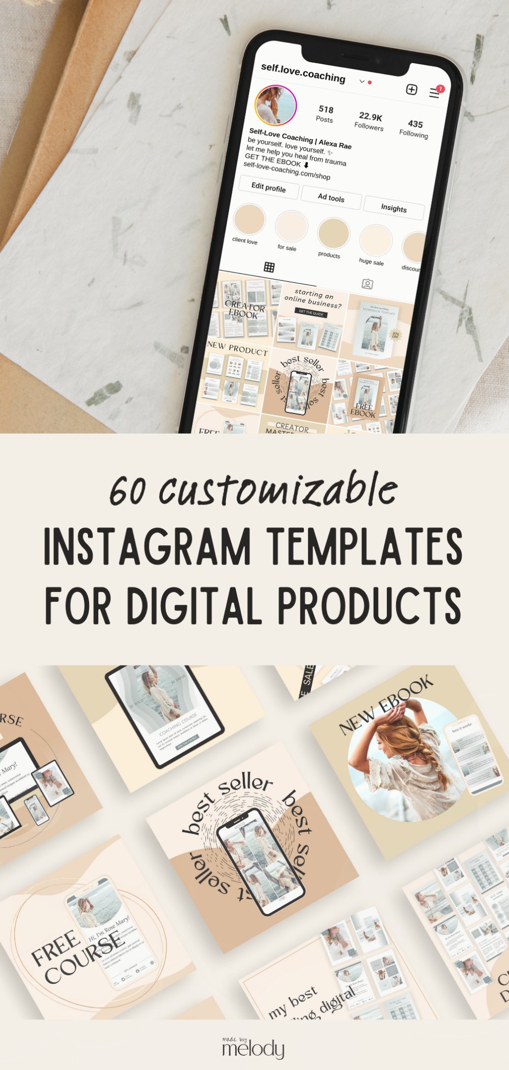 Instagram Post Templates for Digital Products