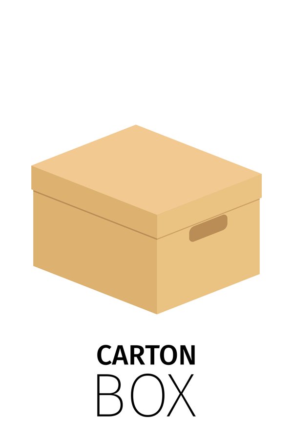 Carton rectangular closed box