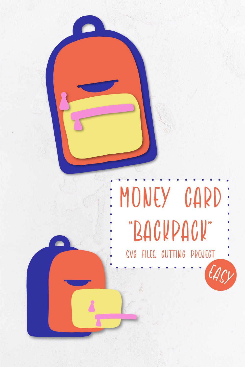 Money Card Backpack, Gift Card SVG