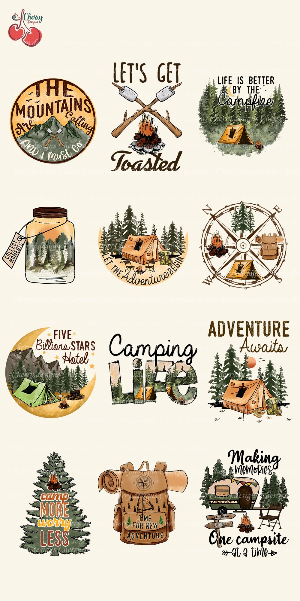 Camping Sublimation Bundle 12 PNG, Camping Life PNG