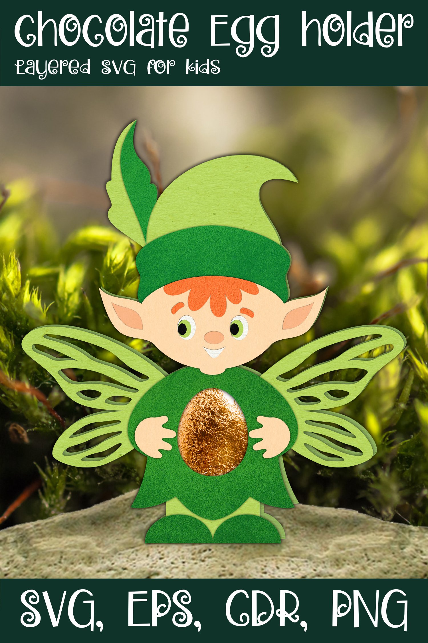 Forest Elf Easter Egg Holder Template