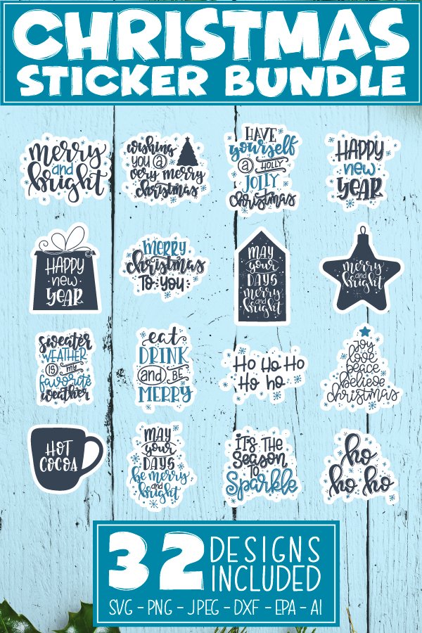 Christmas sticker SVG Bundle (1466959)