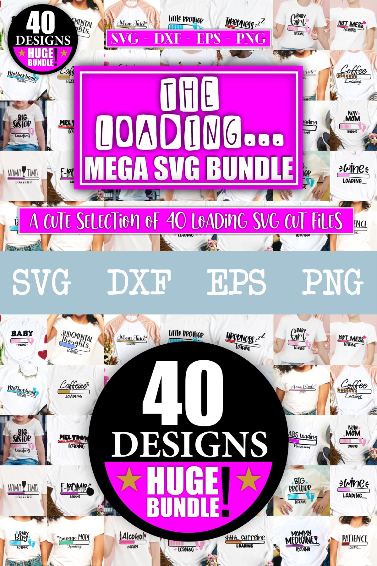 Loading SVG Mega Bundle Funny Newborn Workout Mom SVG Bundle