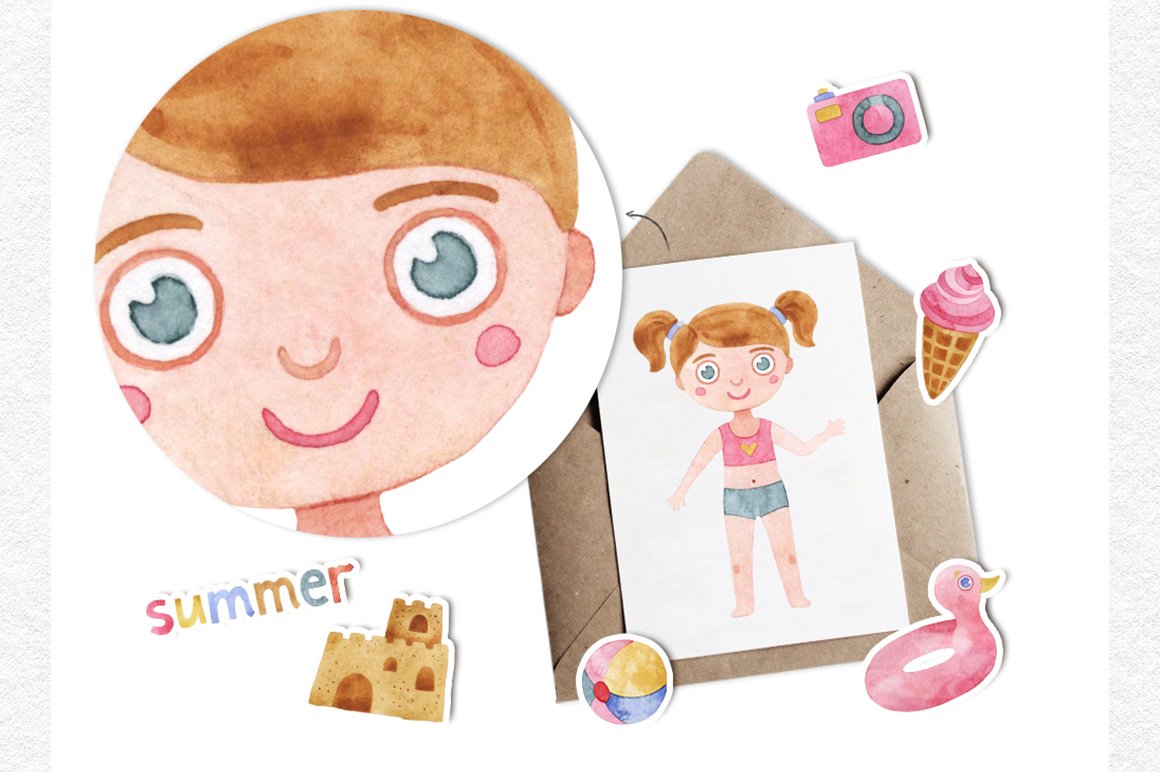 Summer beach clipart (1100229)