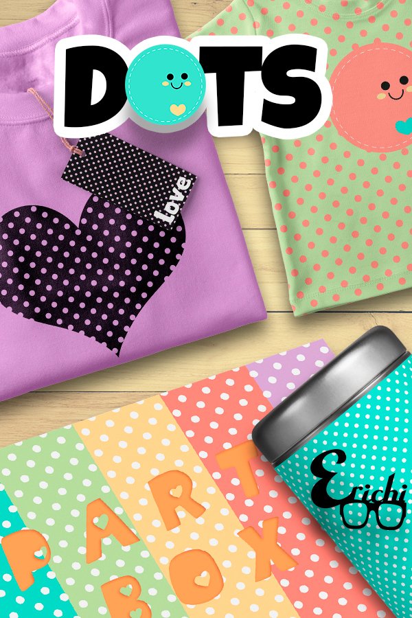 Polka Dots Digital Paper / dots/ Sublimation / PNG