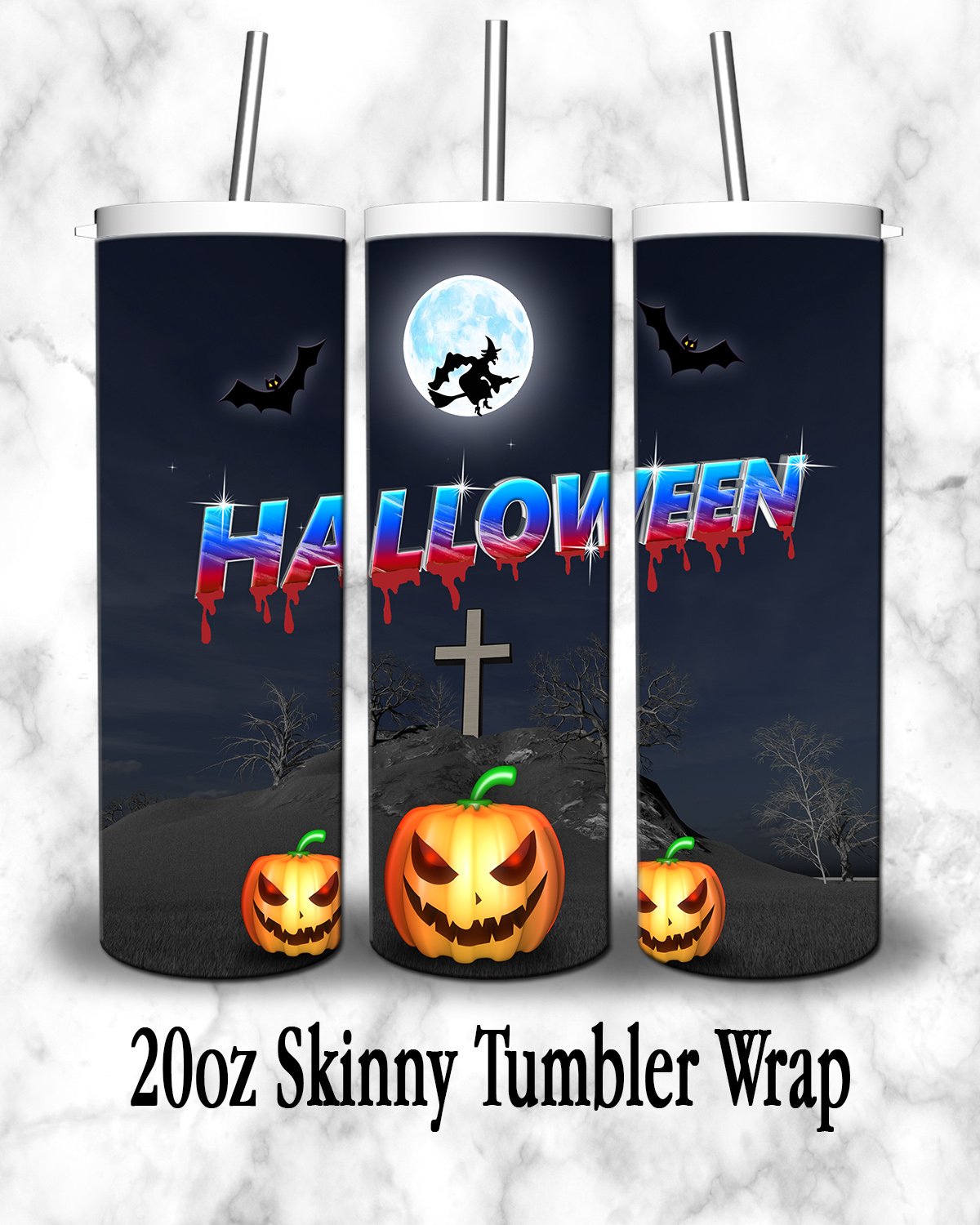 Halloween sublimation designs | horror Tumbler wrap