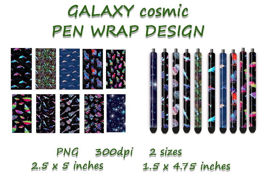 GALAXY cosmic Pen Wrap Design