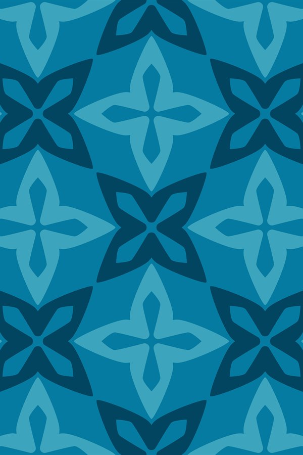 Blue moroccan ornamental ceramic tile