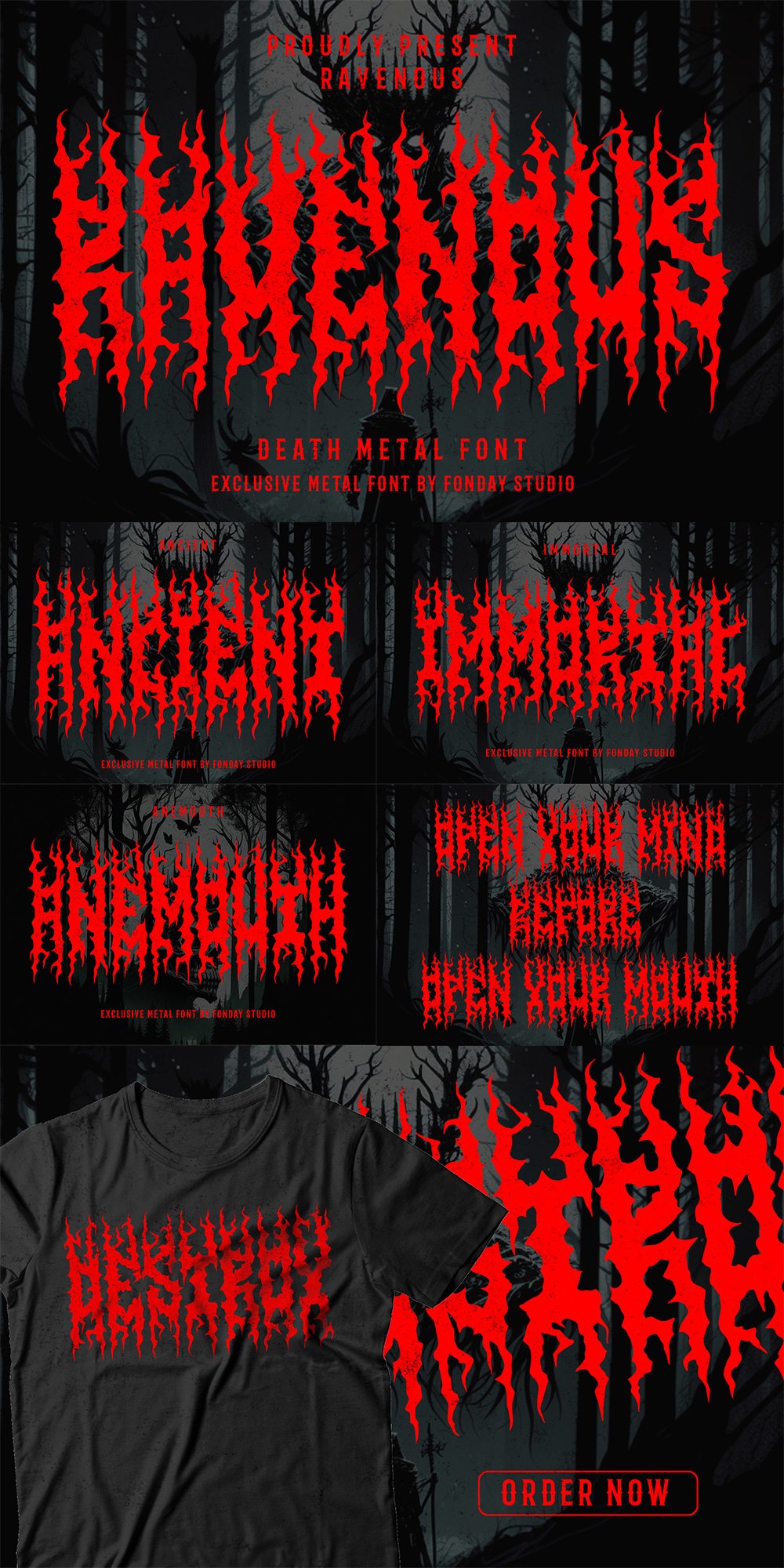 RAVENOUS - Death Metal Font