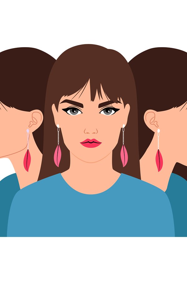 Young woman color profile