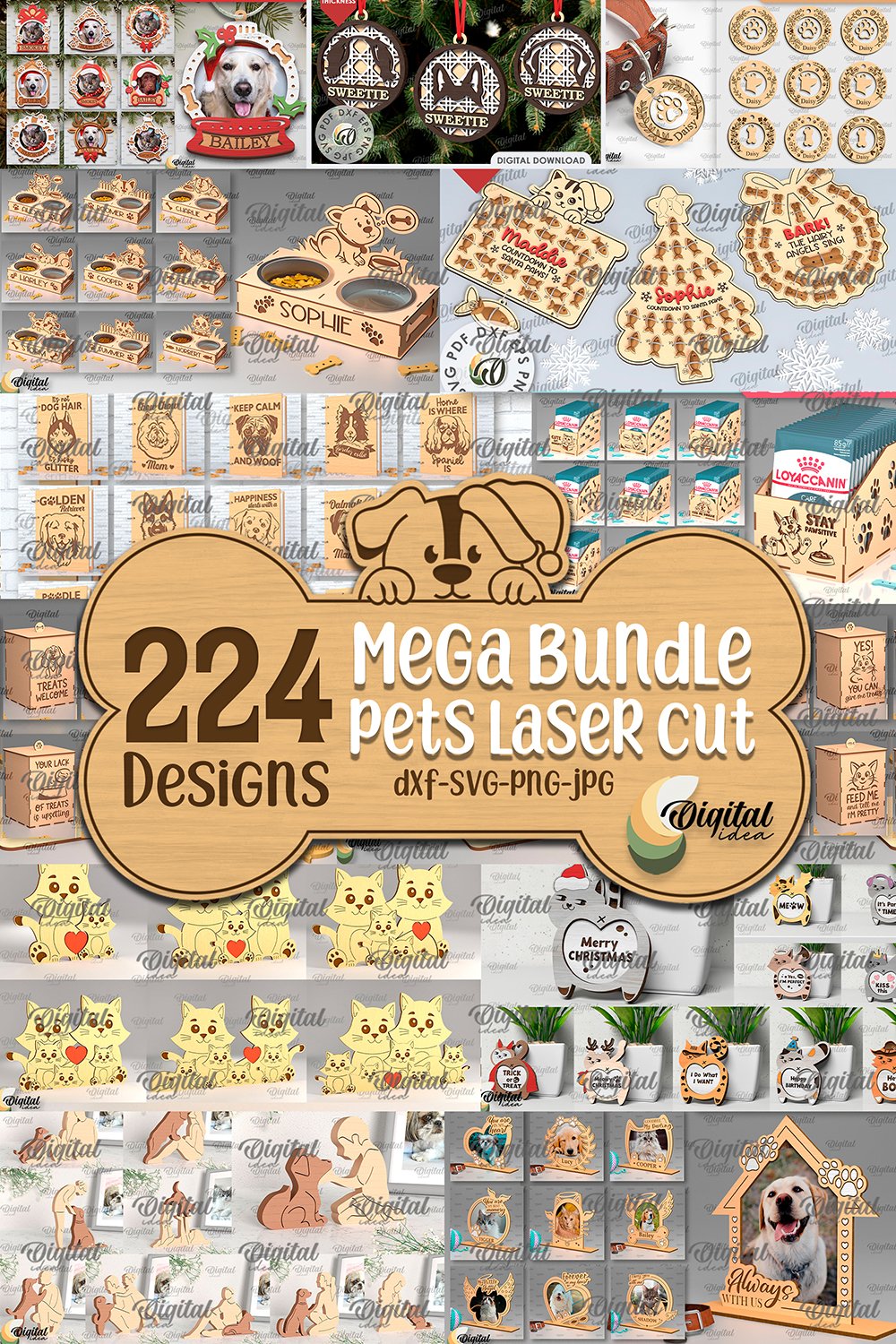 3D Pets laser cut Mega bundle. Pet home decor SVG. (4801087)