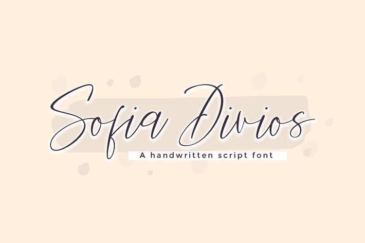 Sofia Divios -handwritten script font