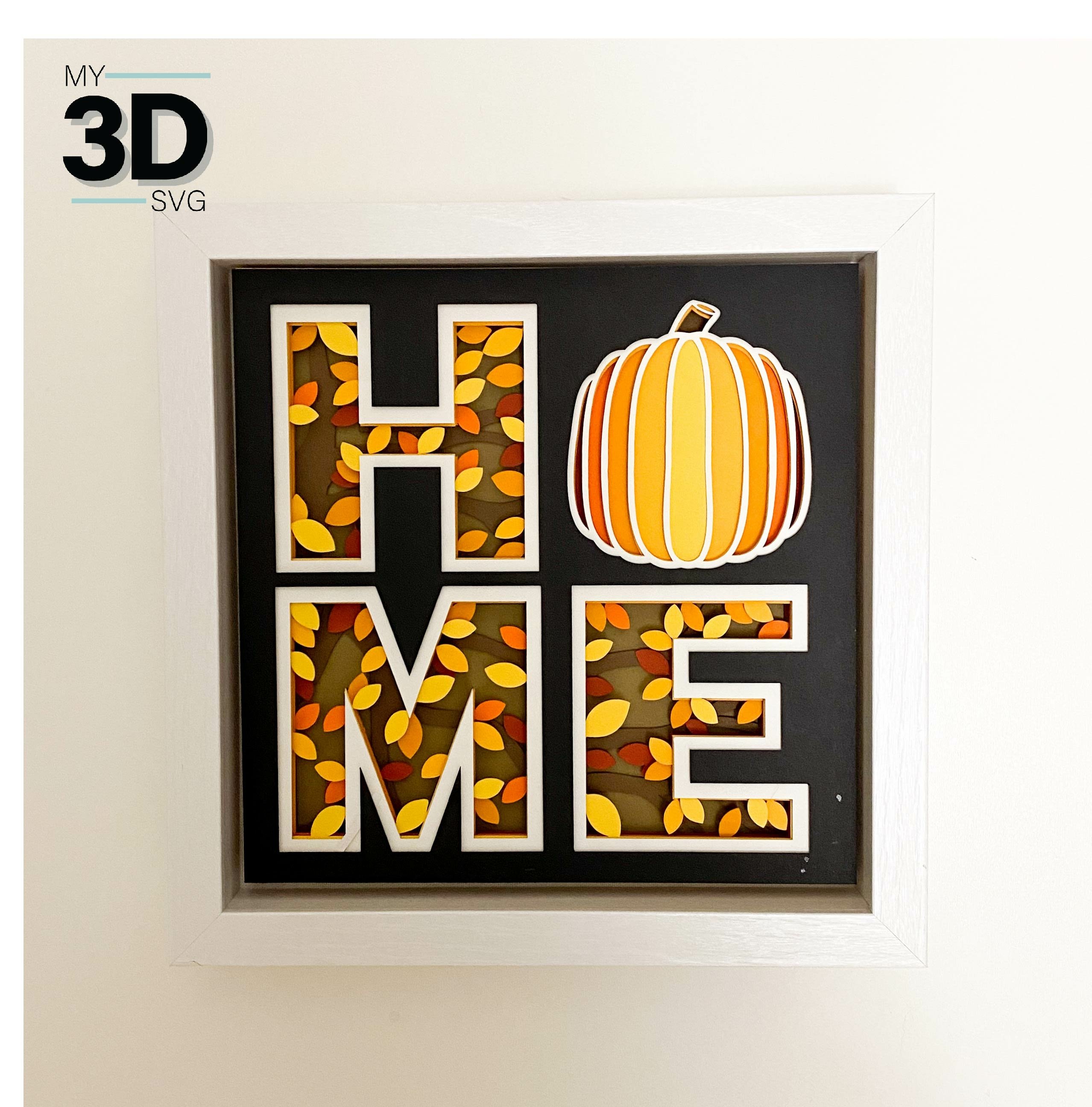 3D FALL HOME SVG