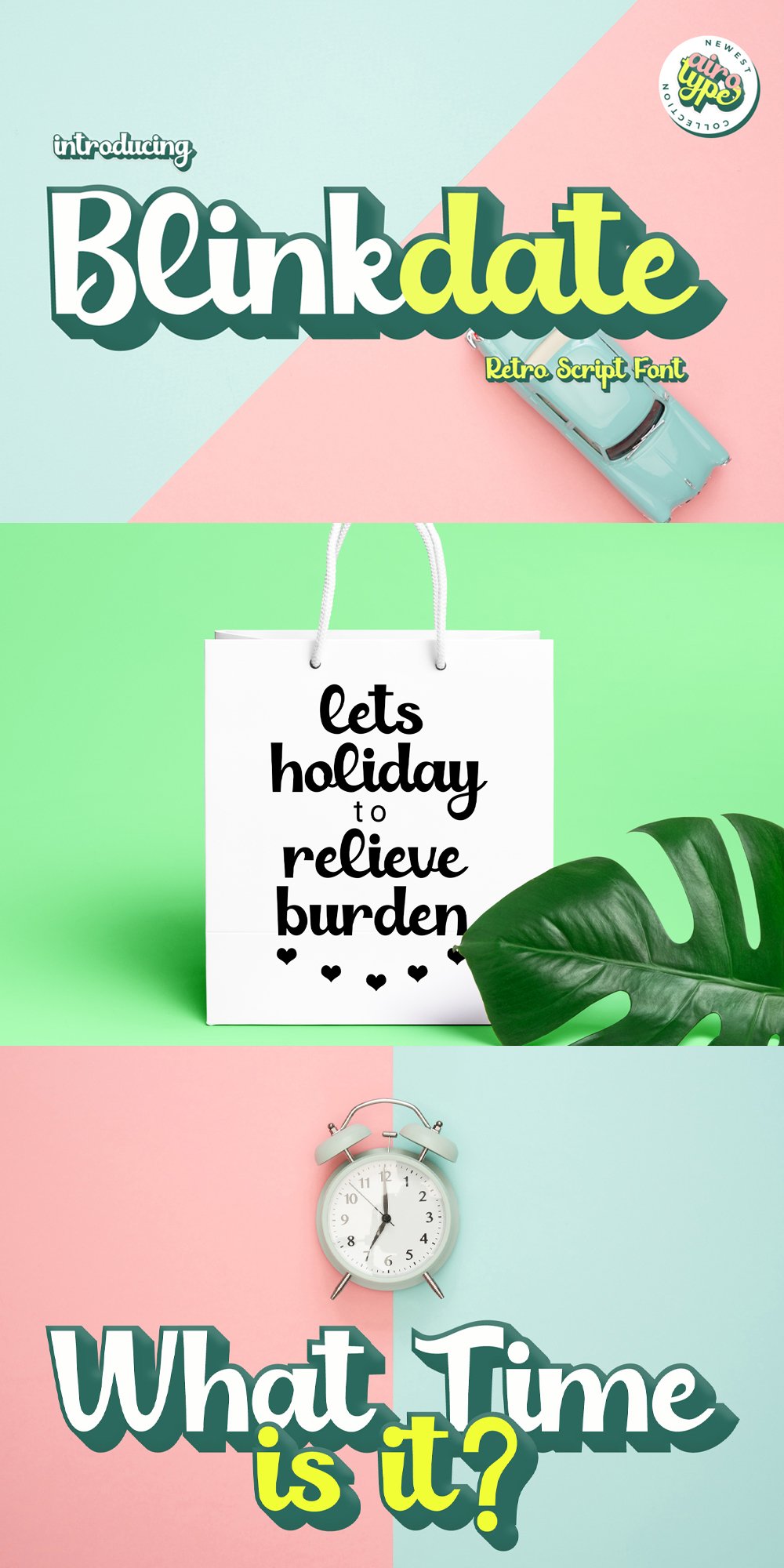 Blinkdate - Elegant Script with Extrude