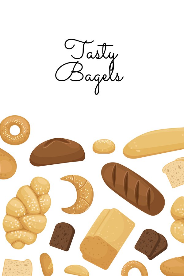 Vector cartoon bakery elements background with place for tex (871524 ...