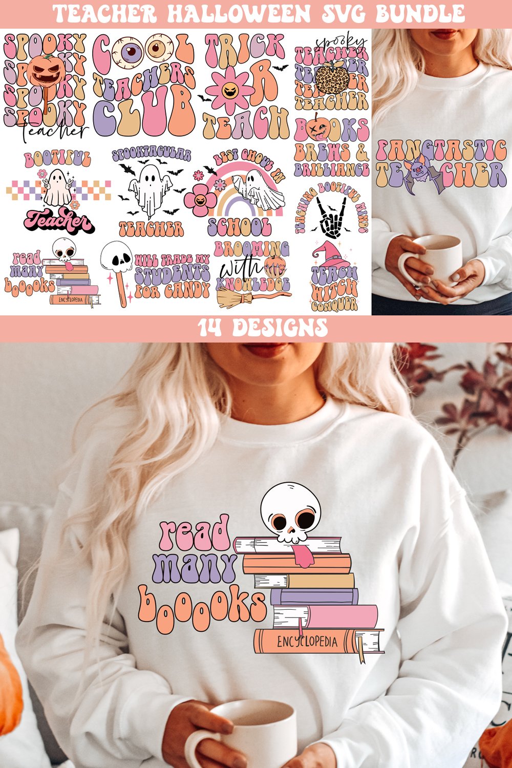 Teacher Halloween SVG Bundle PNG Sublimation