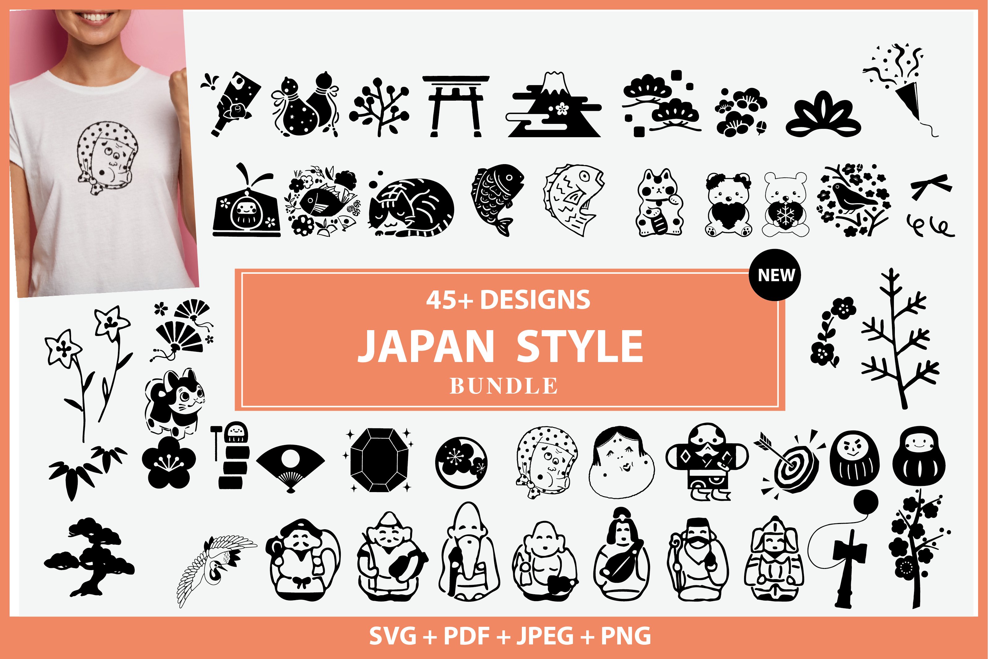 JAPAN Style SVG Bundle 45 Designs Cut Files