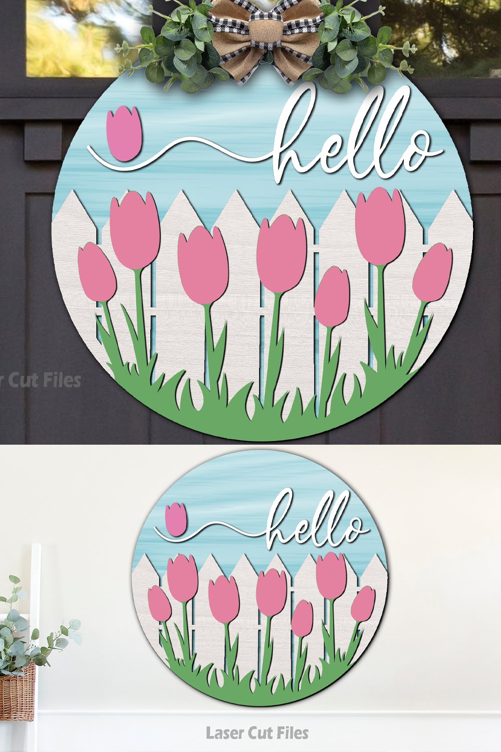Spring Welcome Sign SVG Laser Cut Files | Tulip SVG