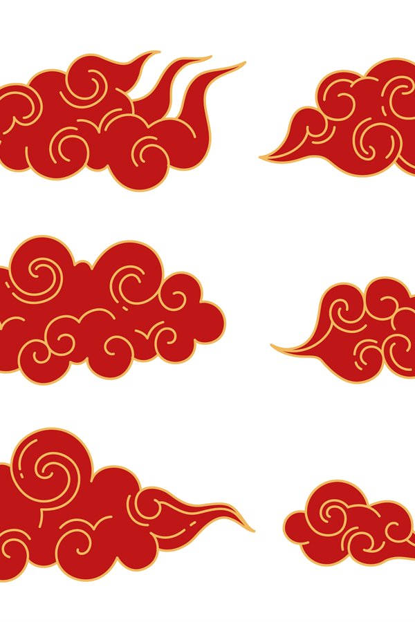 Chinese oriental curling clouds. Traditional (1664977)