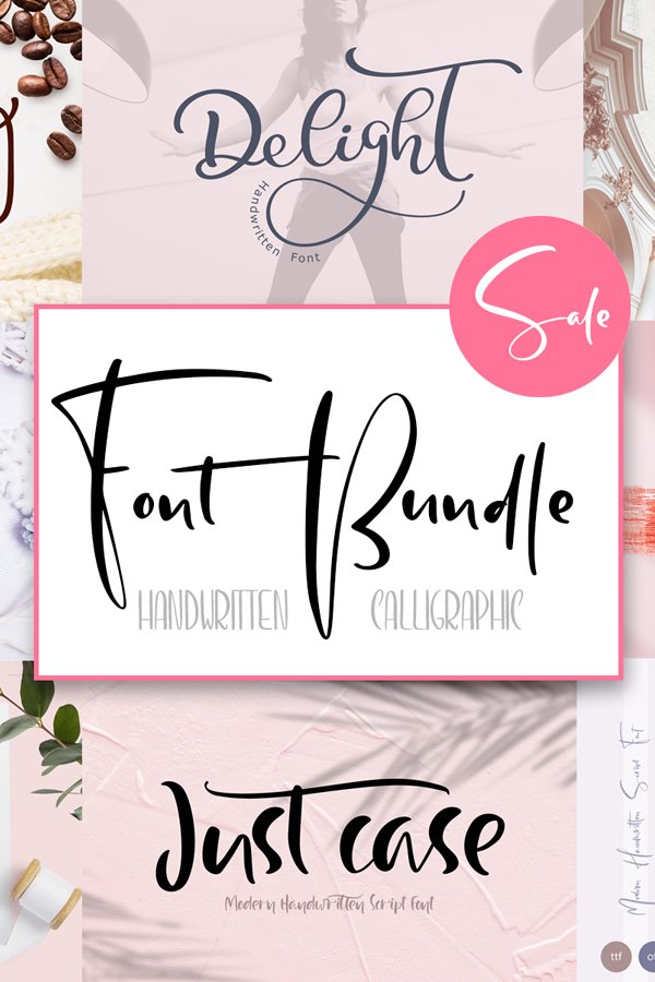 Font Bundle Handwritten Calligraphic (402138)
