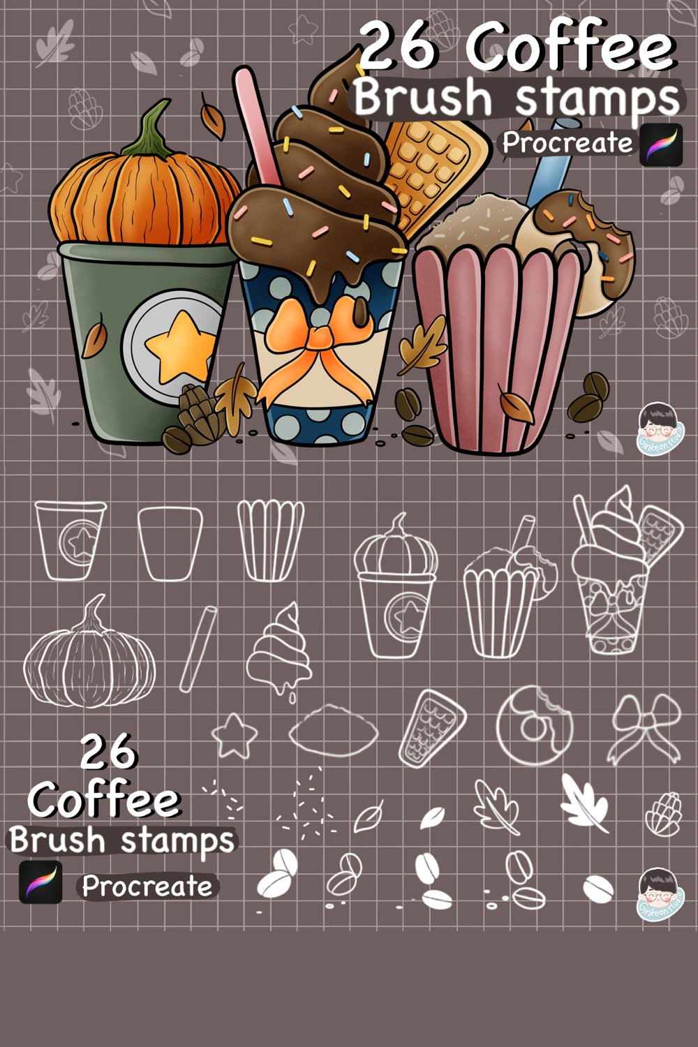 26 Coffee Procreate Stamps | Coffee Procreate (2214133)