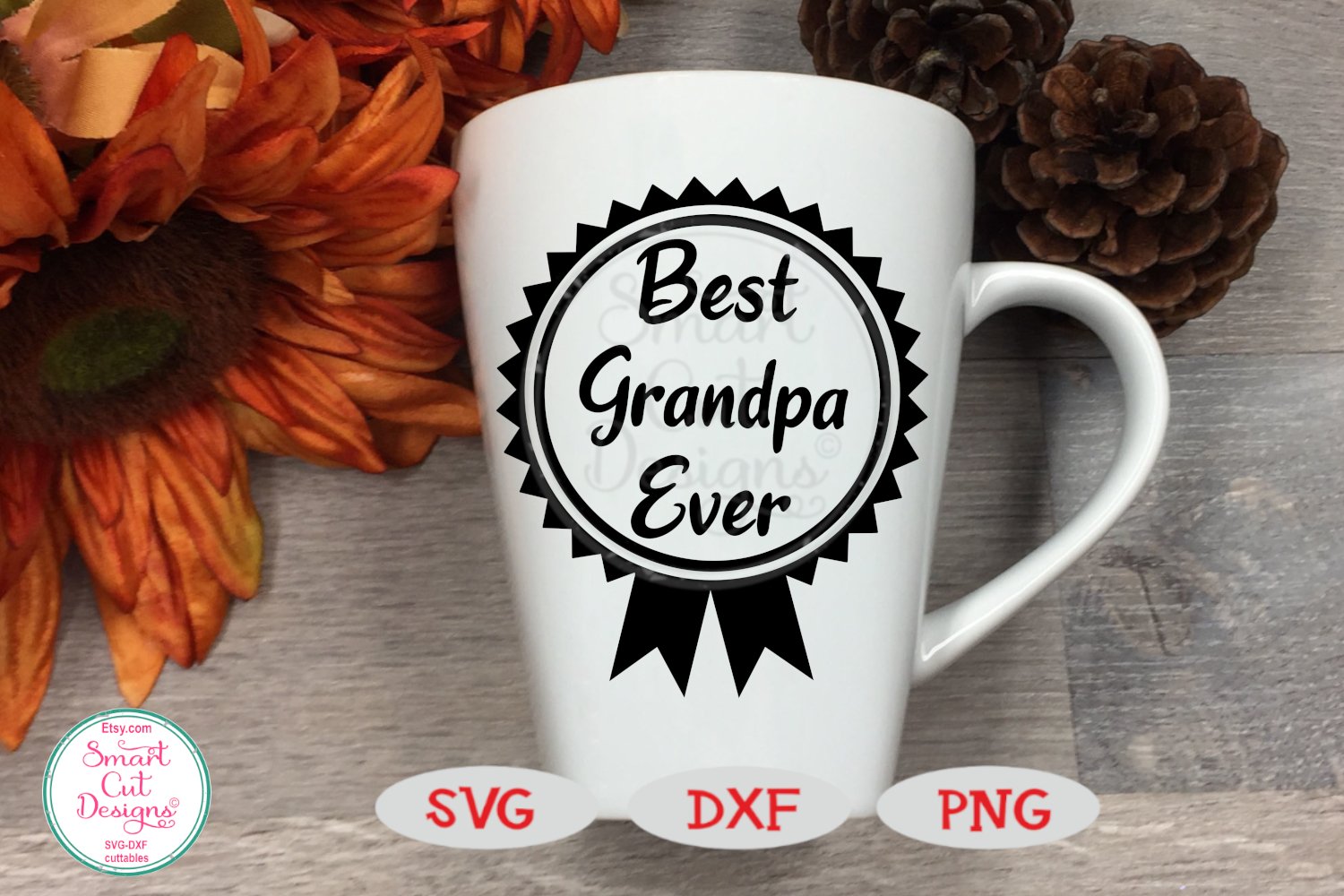 Best Grandpa Ever SVG, Grandfather SVG, Medal, (259021)