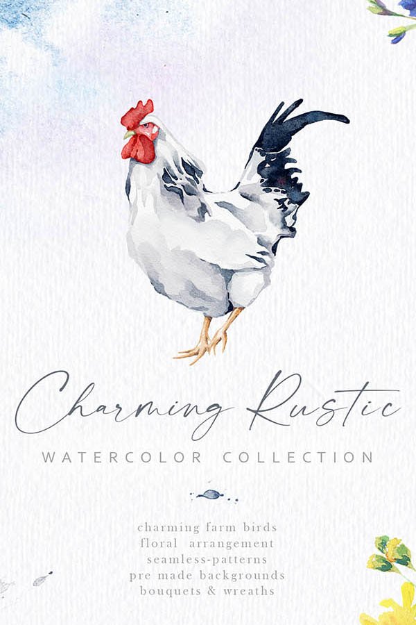 Charming Rustic Watercolors