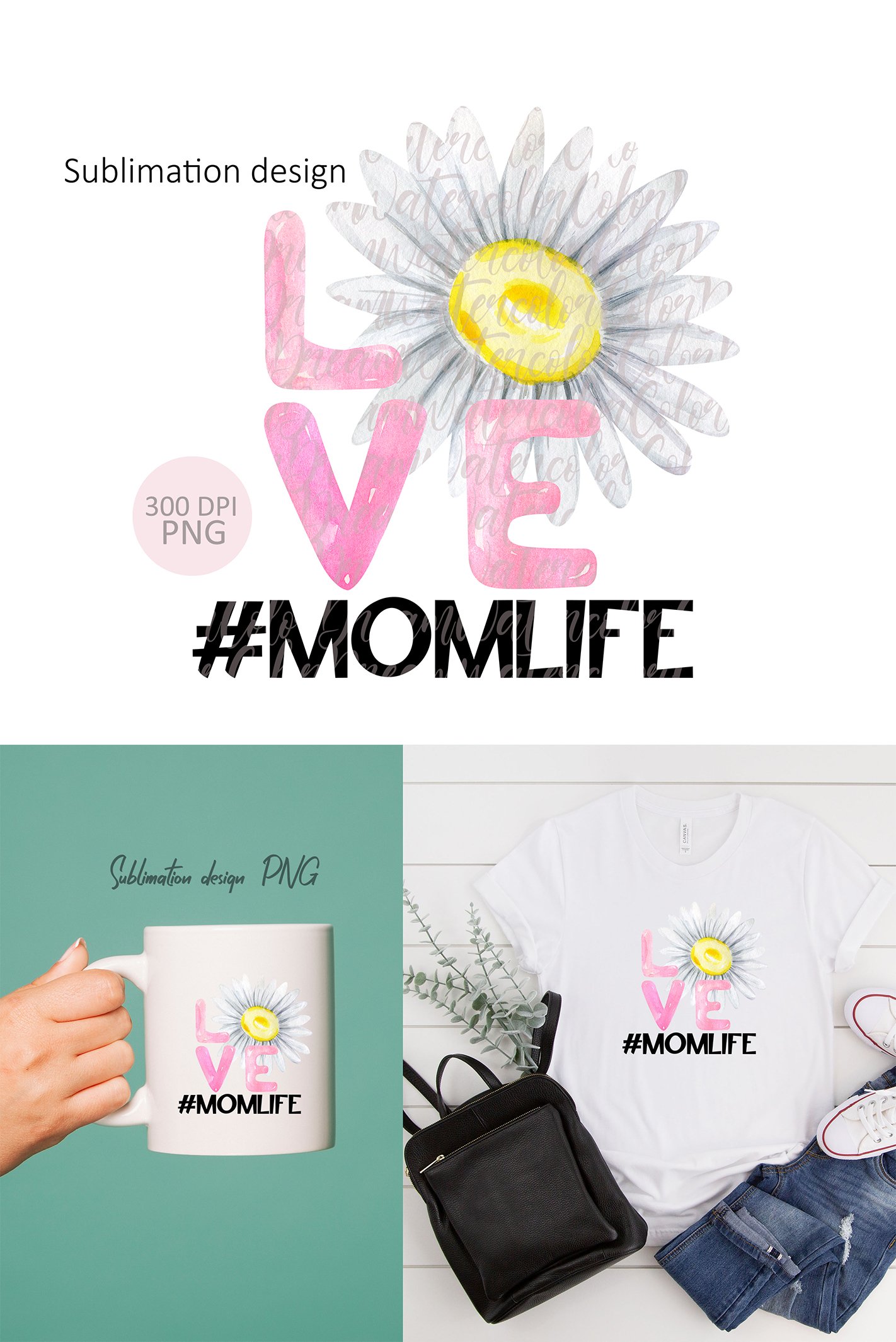 Mom life sublimation design (1315811)