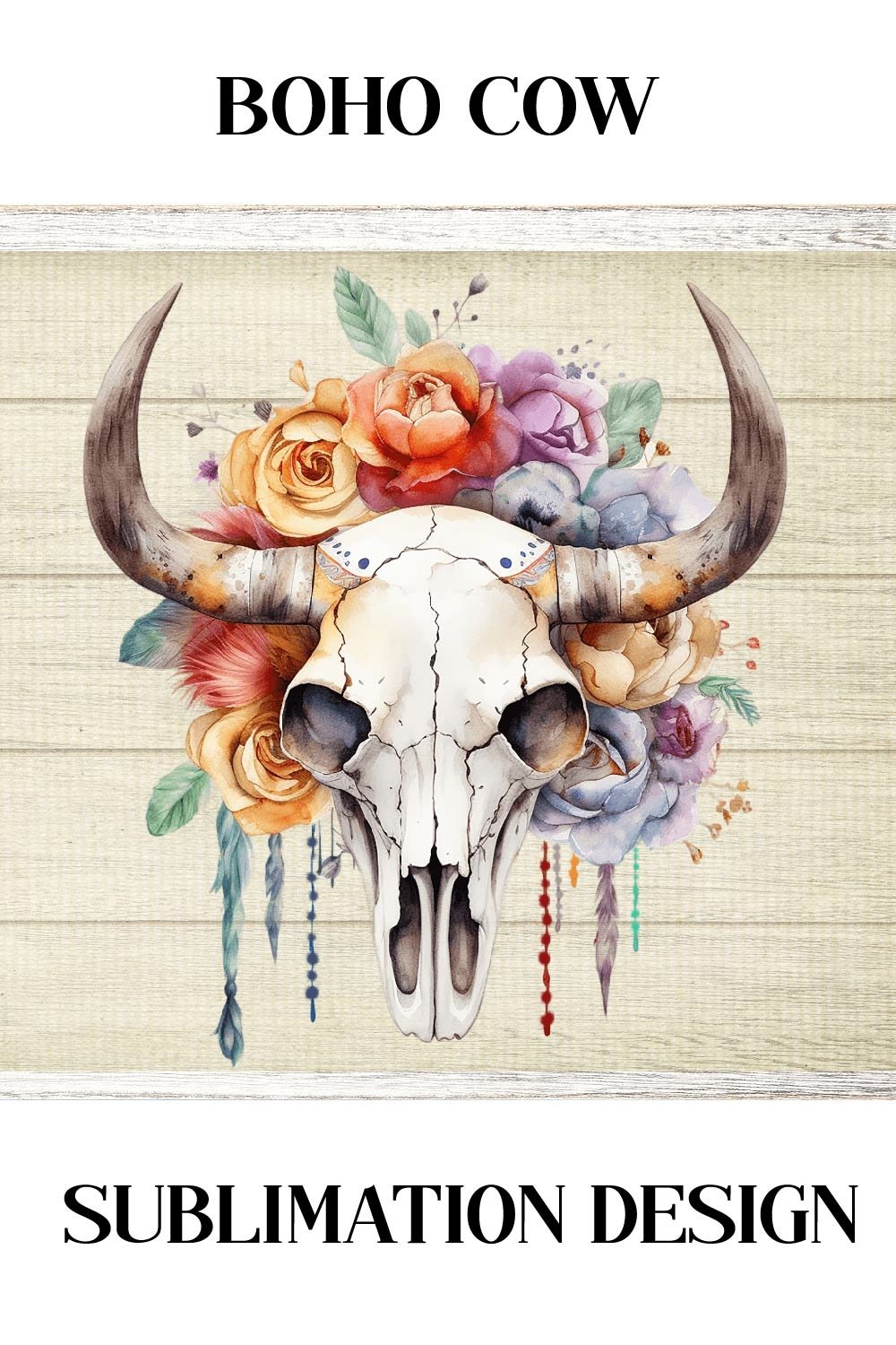 Boho Cow Scull.