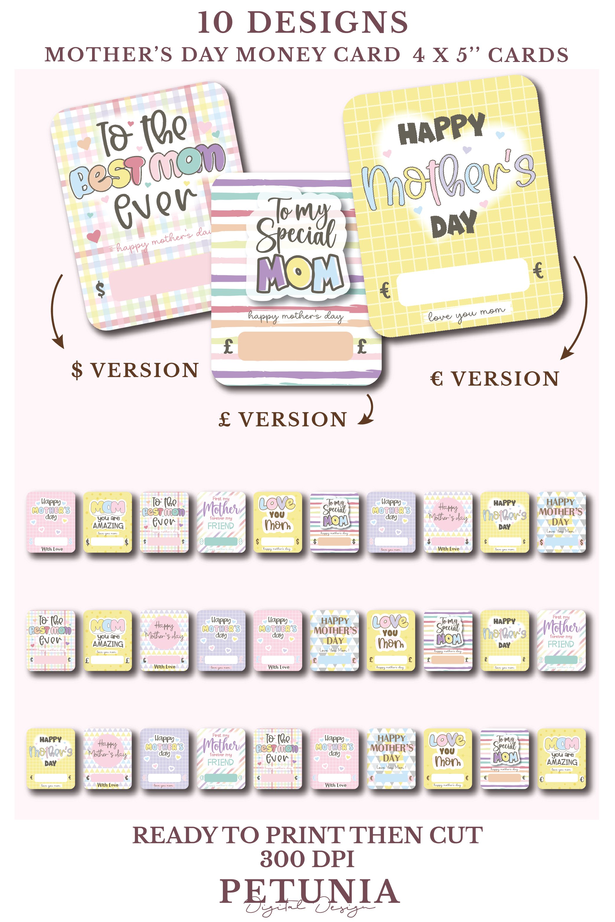 Mother's Day Money Card Bundle | Mother's Day Card