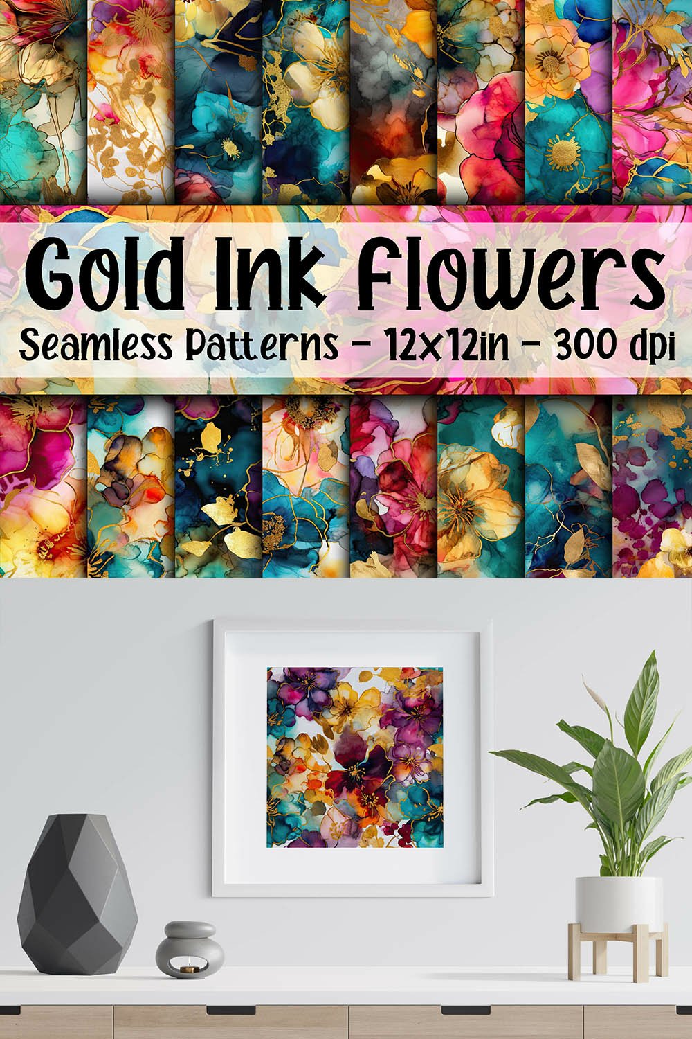 Seamless Cherry Blossoms Digital Paper