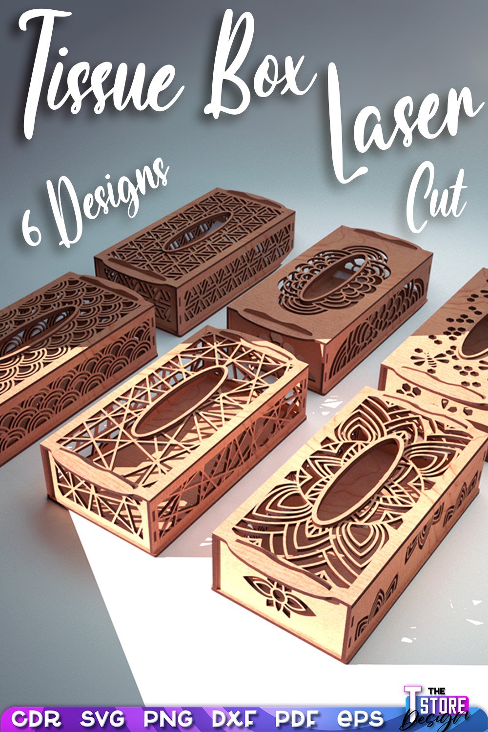 Tissue Box Laser Cut SVG Bundle|Tissue Paper Box Laser Cut