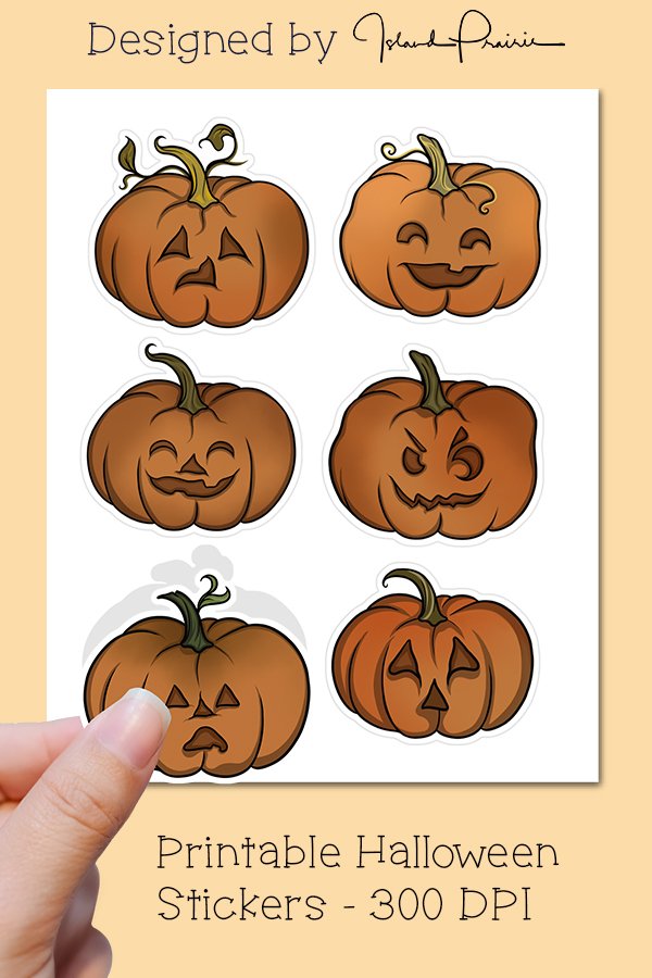 Halloween Pumpkin Printable Stickers (1570818)