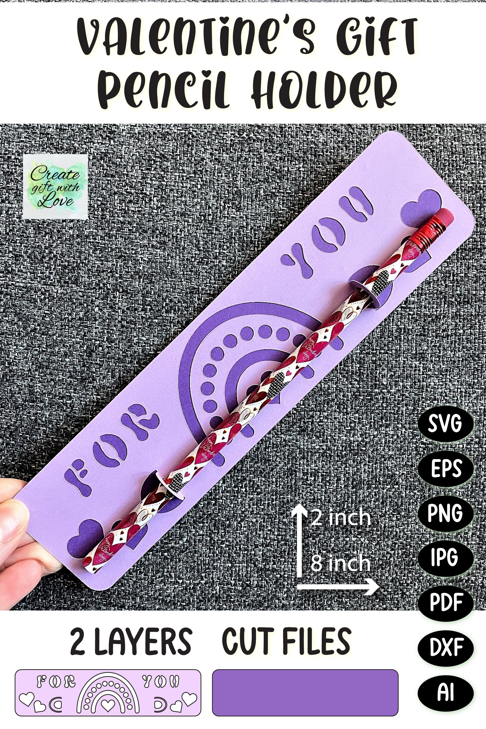 Pencil Holder | Valentine Gift | Classroom Exchange Cards