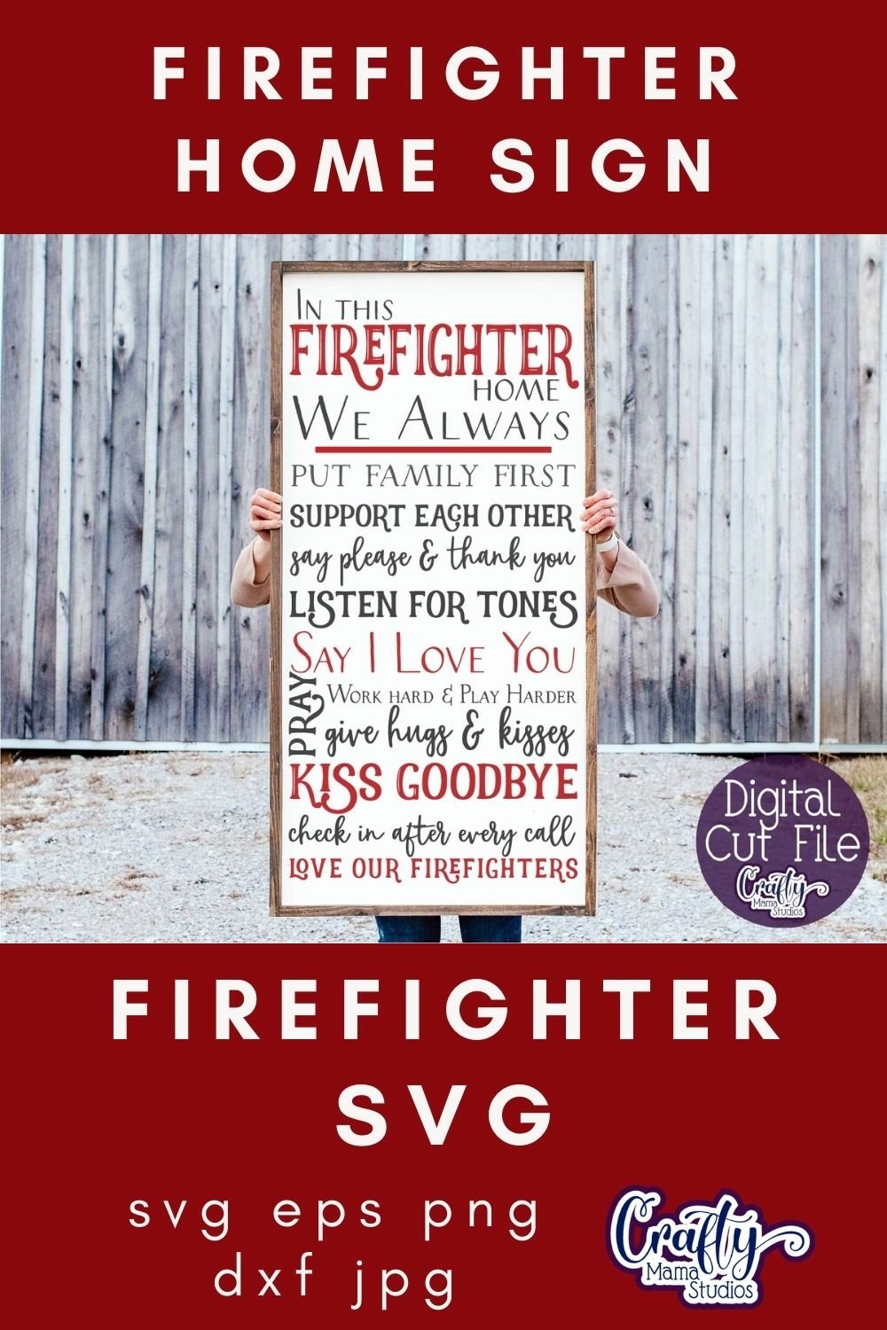 Firefighter Home Sign | First Responder Svg Design