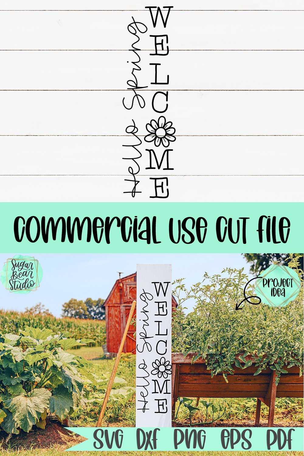 Hello Spring Welcome | A Vertical Sign SVG