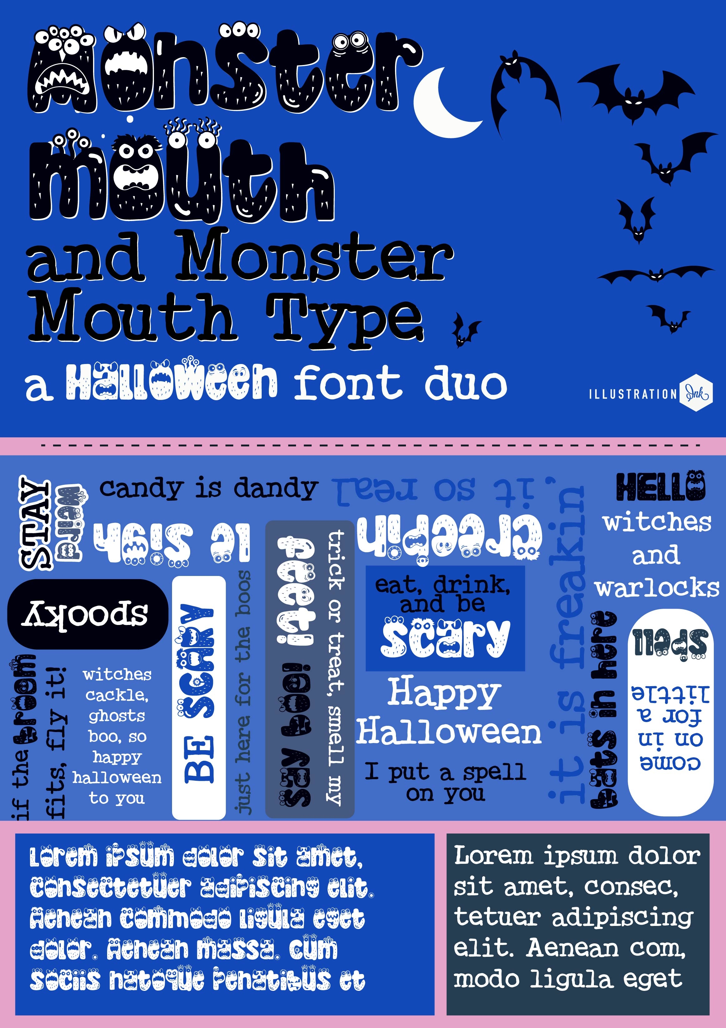 Halloween font duo with 2 perfectly coordinated fonts