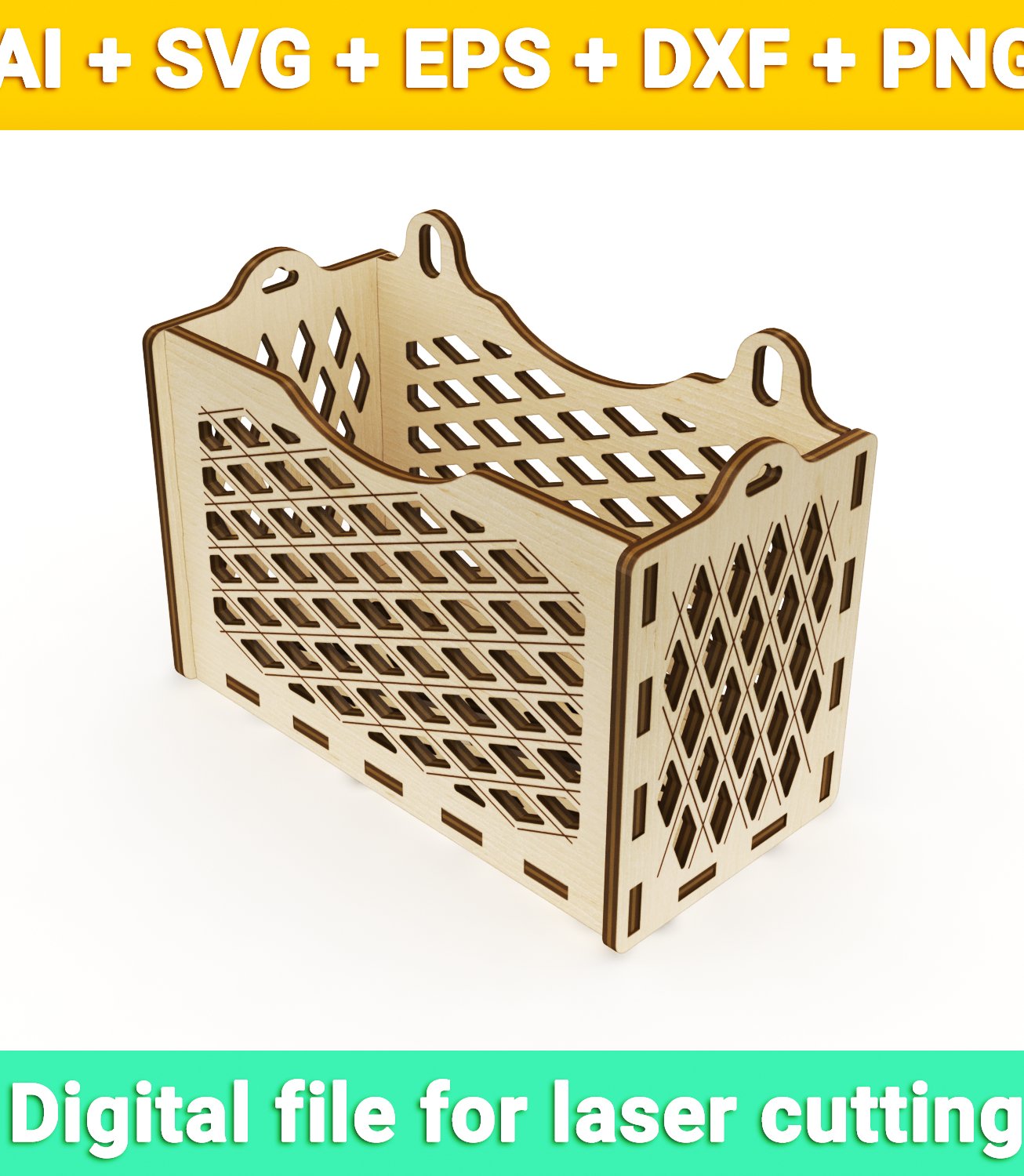 Mesh basket vector for CNC svg vector file