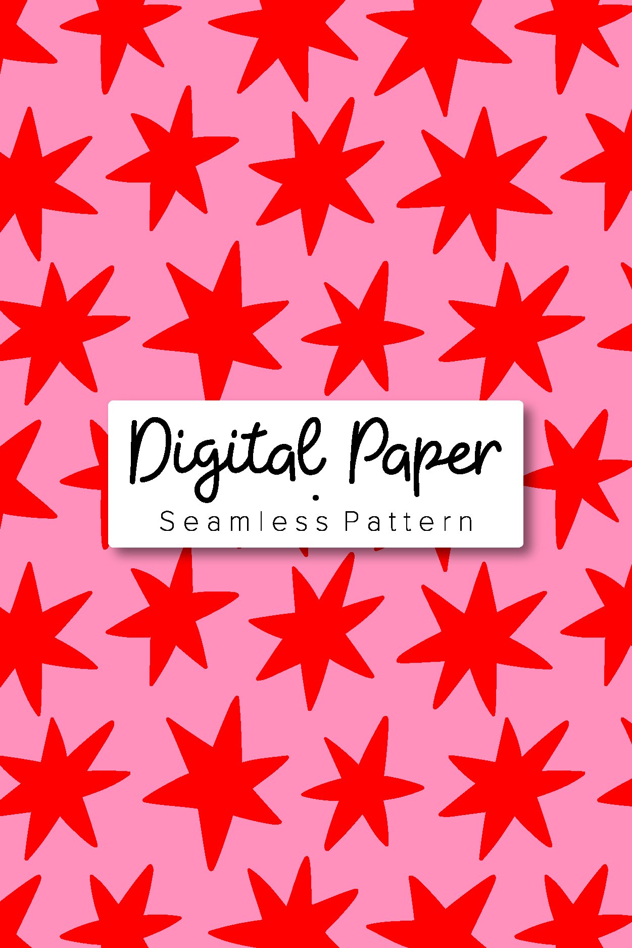 Stars pattern. Red stars. Stars background. Digital paper.