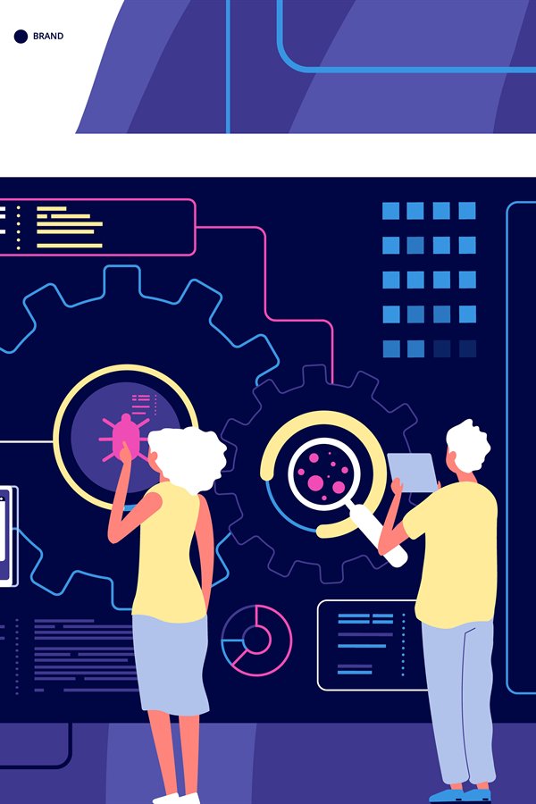 QA landing. Software testing quality assurance. People fixin