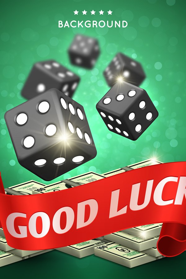 Casino dice gambling vector background. Good luck concept