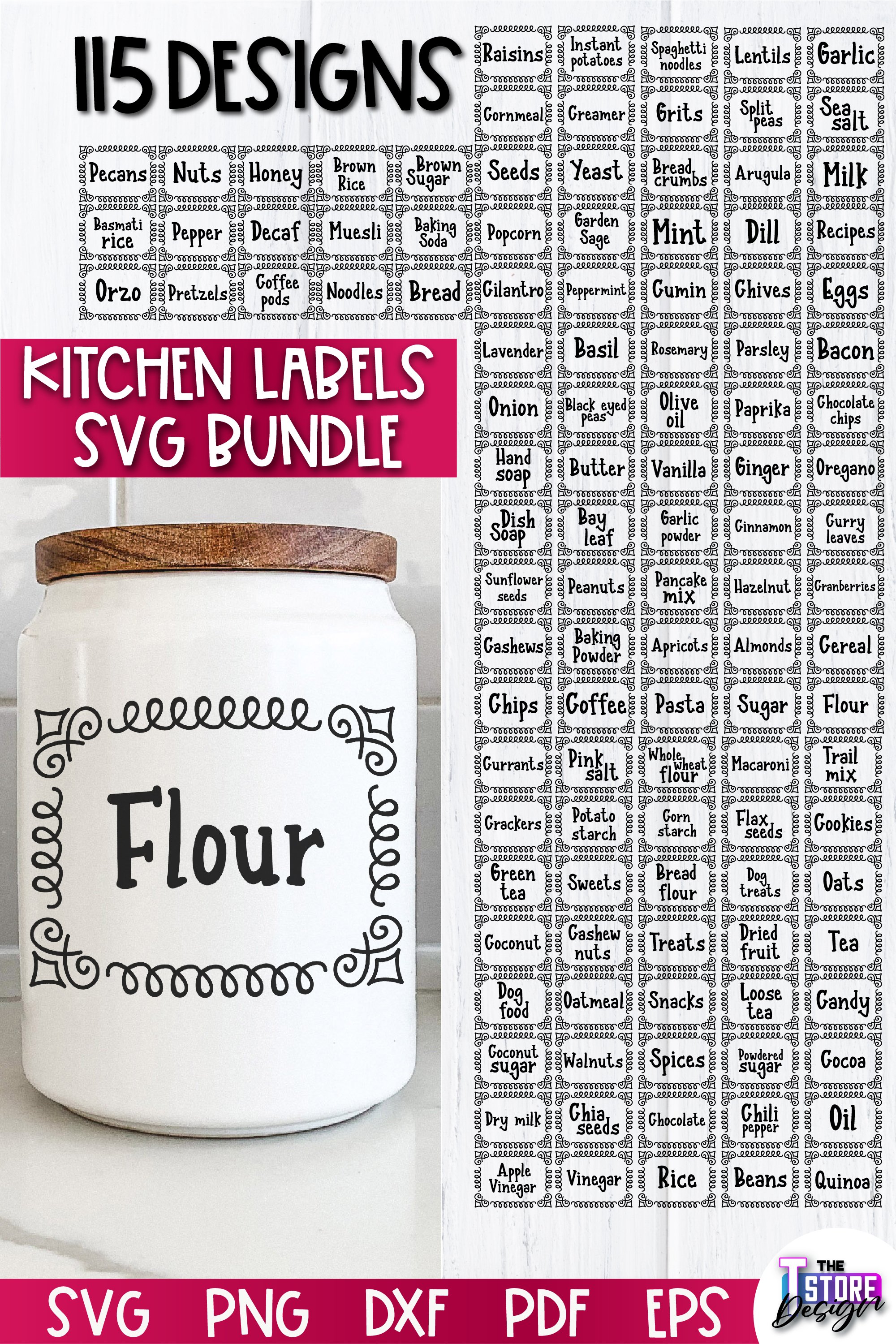 Kitchen Labels SVG Bundle | Kitchen Design SVG | (2243015)