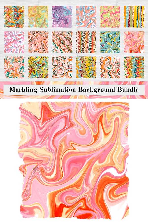 Marble Sublimation Background Bundle. Inkscape png.