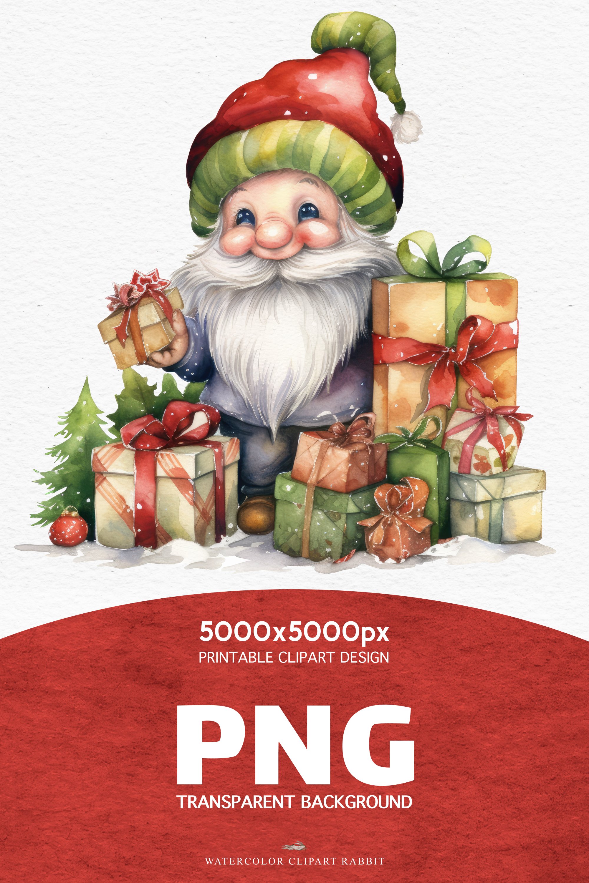 Christmas Gnome Gift Boxes Winter Clipart New Year PNG Santa