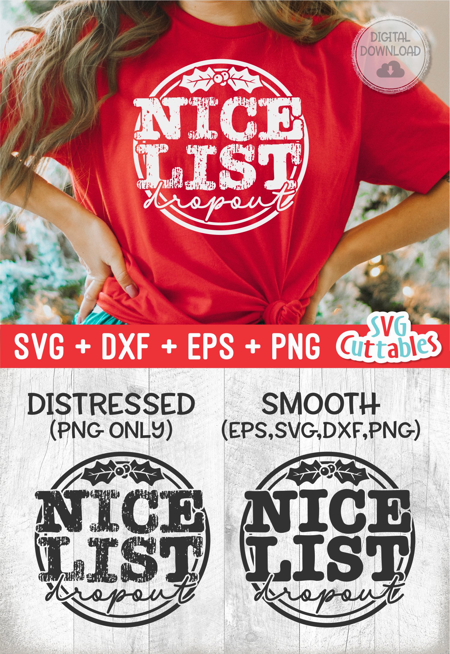 Christmas SVG | Nice List Dropout
