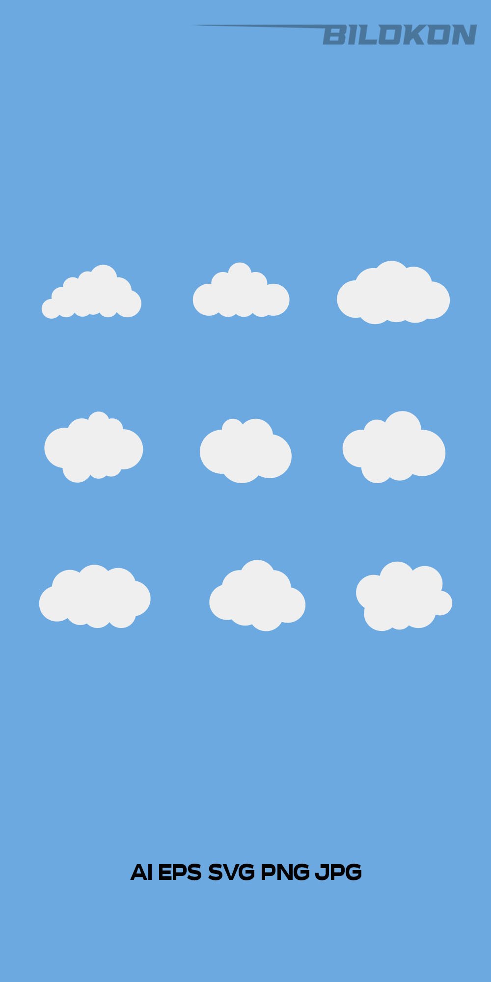 Cloud set icons, sky set icon SVG Vector illustration