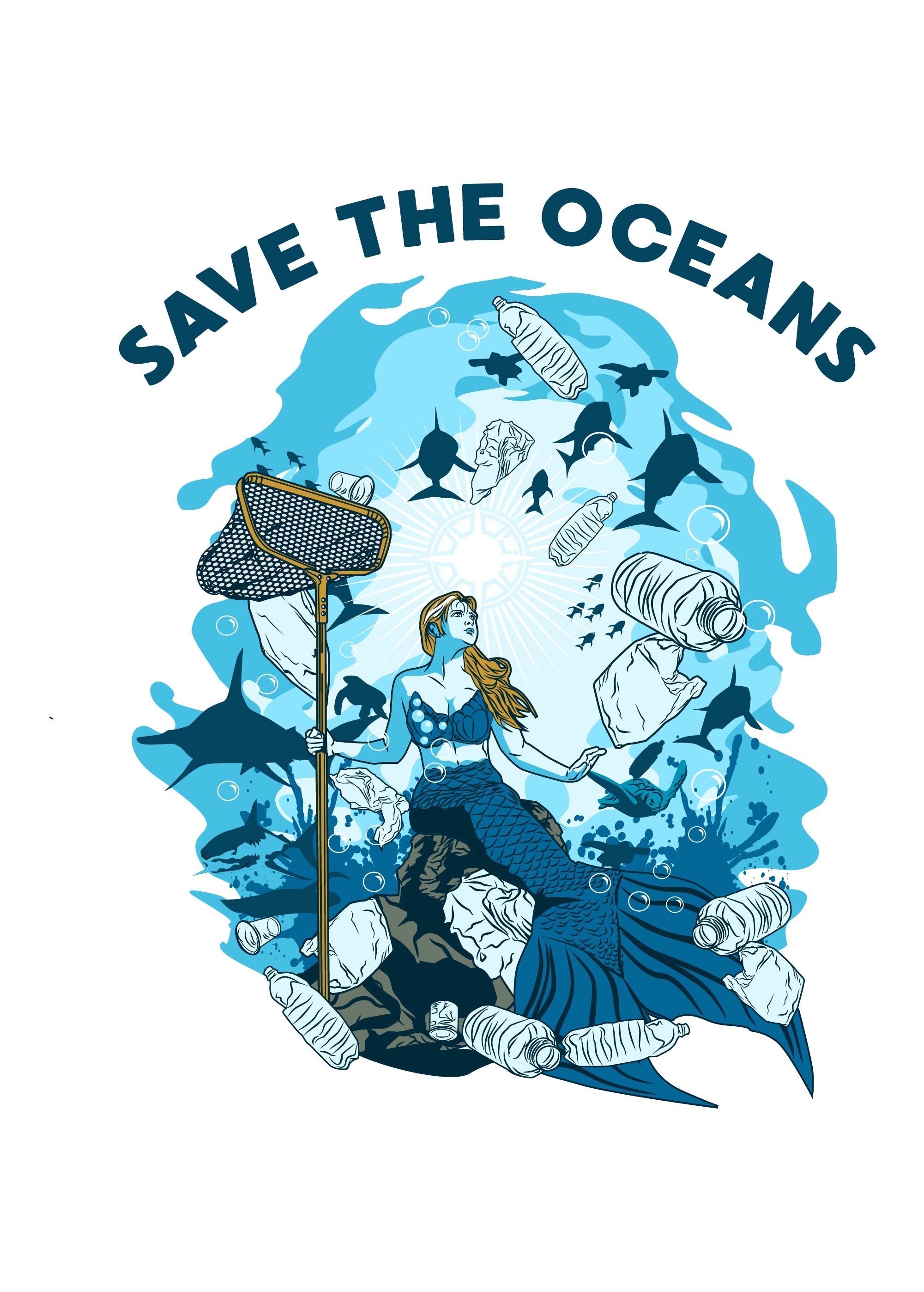 MERMAID SAVE THE OCEANS