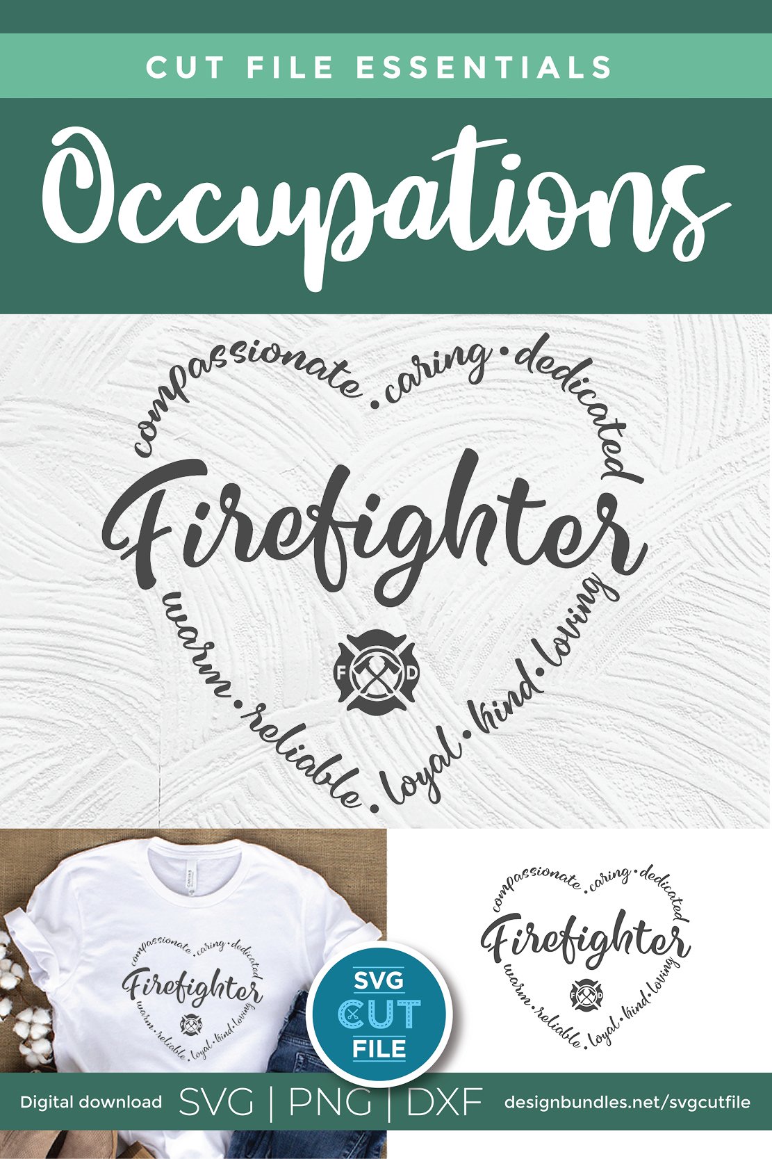 Firefighter Heart SVG: A Symbol of Appreciation