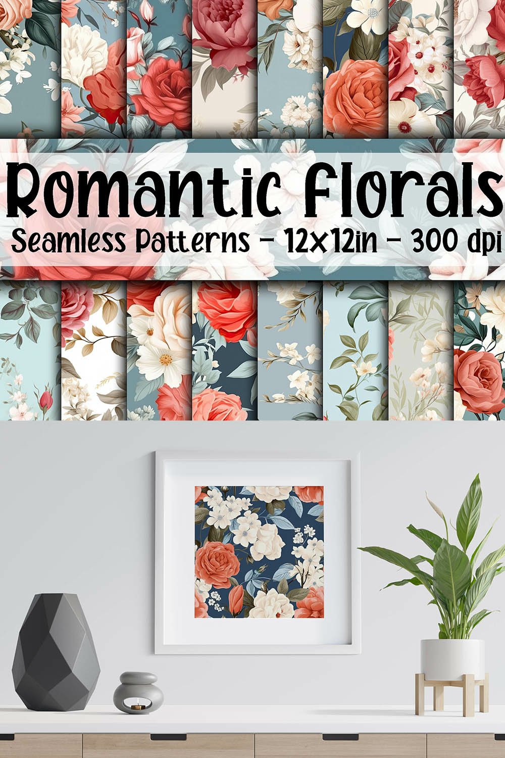 Seamless Cherry Blossoms Digital Paper