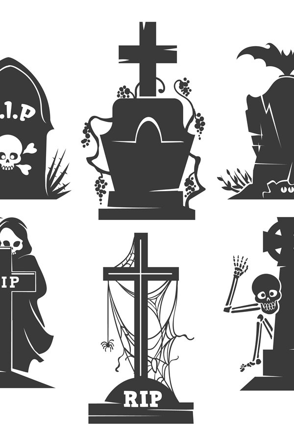 Headstones death symbols